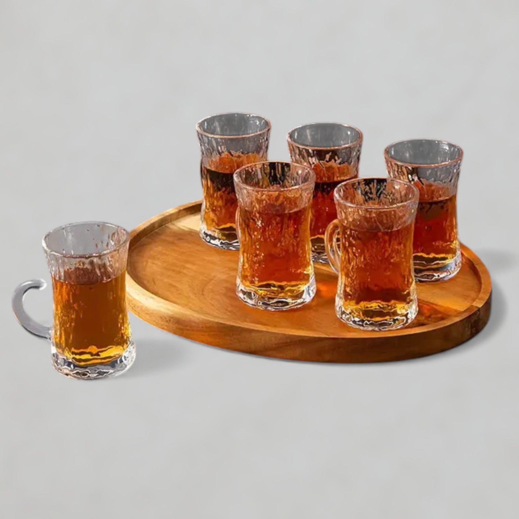 6PC Mini Glass Tea Cups | Chez Moi UAE | Elegant Home Décor & Serveware